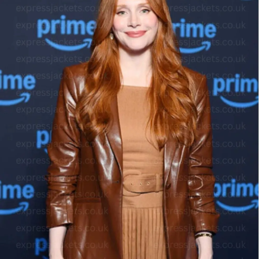 Bryce Dallas Howard Leather Coat | Kat Deep Cover Blazer